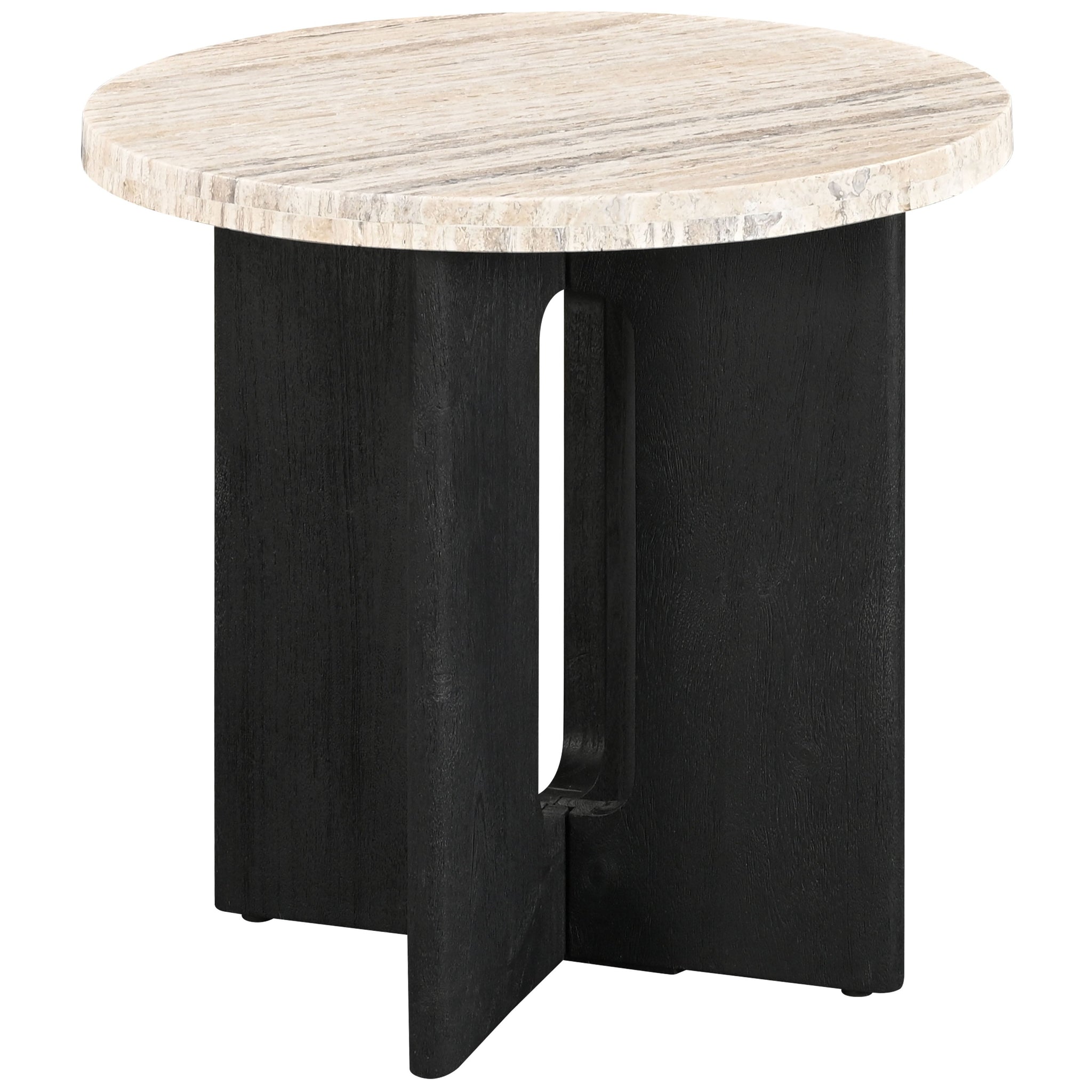 Shayna Travertine Accent Table | Safavieh Couture - SFV9722