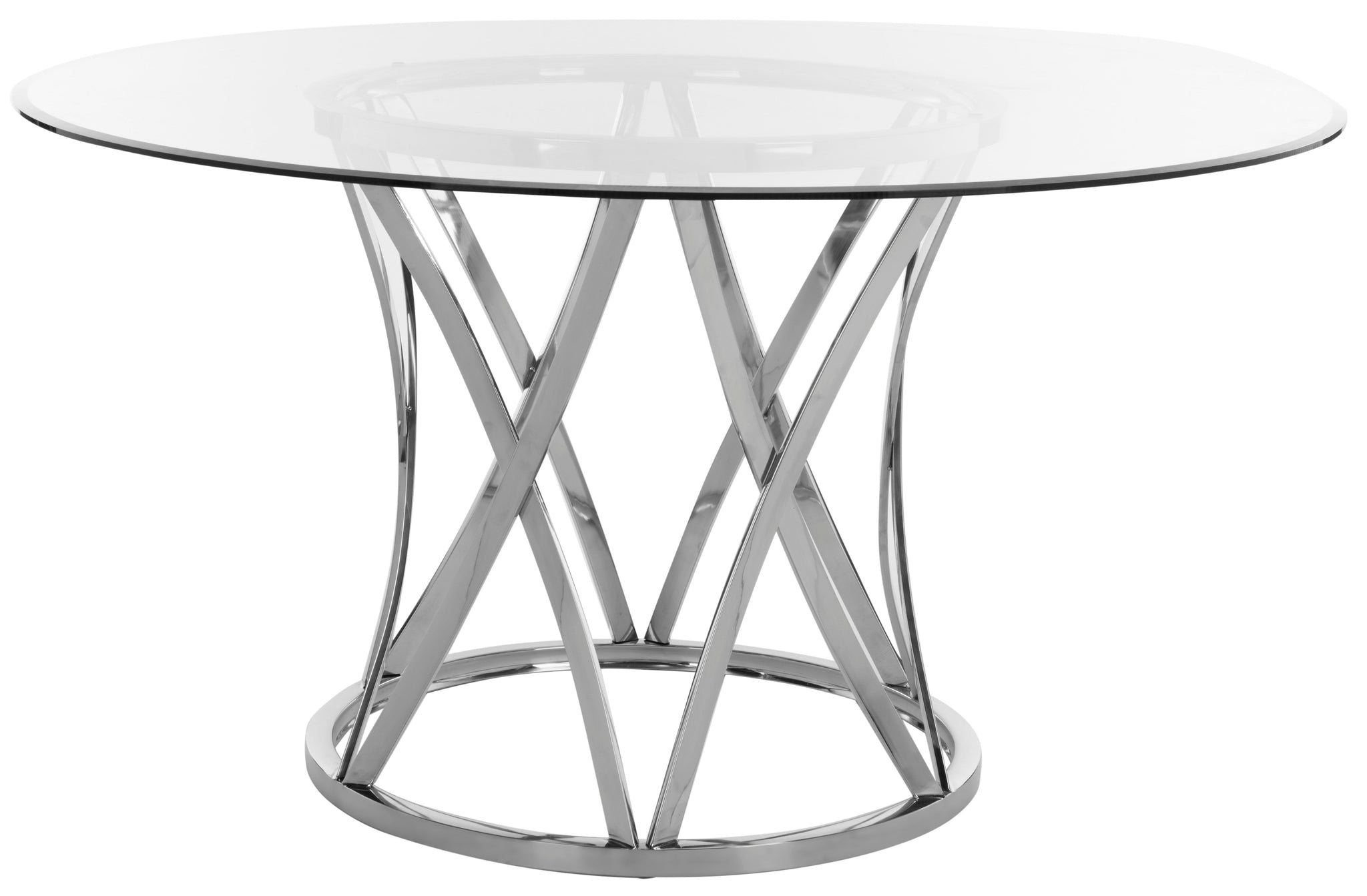 Safavieh Couture Yuko 54" Round Glass Dining Table, DUP1002