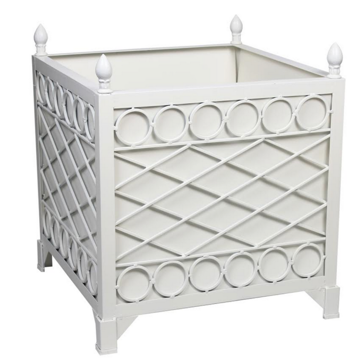 Ivory Trellis Provence Planter