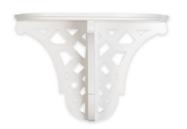 White Solid Wood Fretwork Bracket