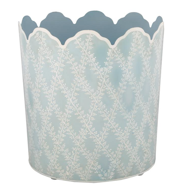 Pale Blue Trellis Floor Planter: Final Sale