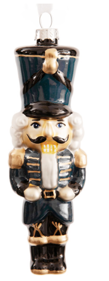 Navy & Gold Nutcracker Ornament