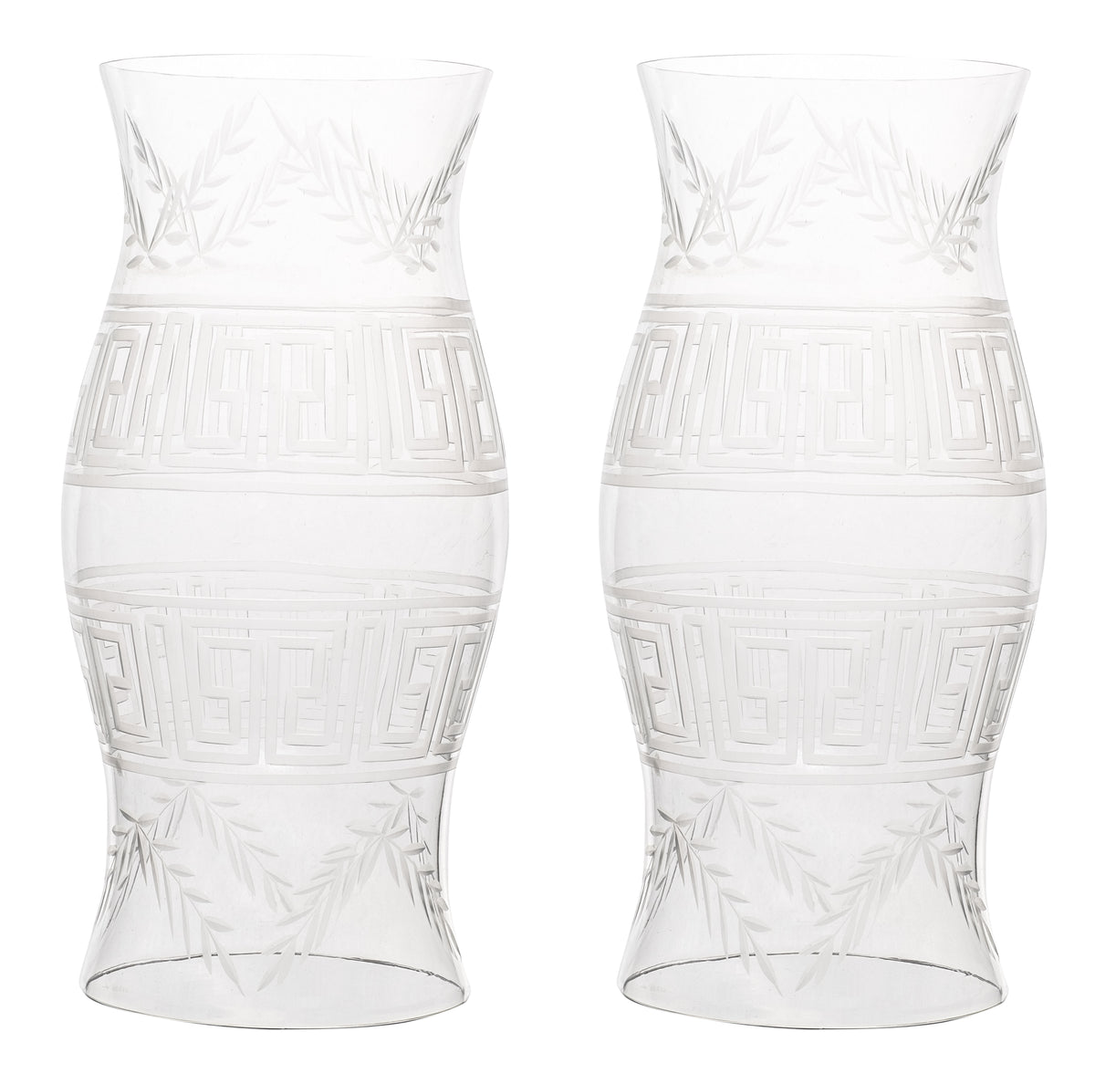 Etched Greek Key Hurricanes